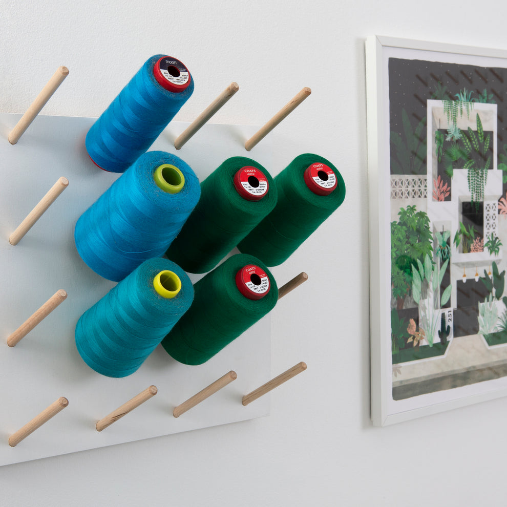 Overlocker Reel Storage | Serger Pegboard | Upholstery Organisation ...