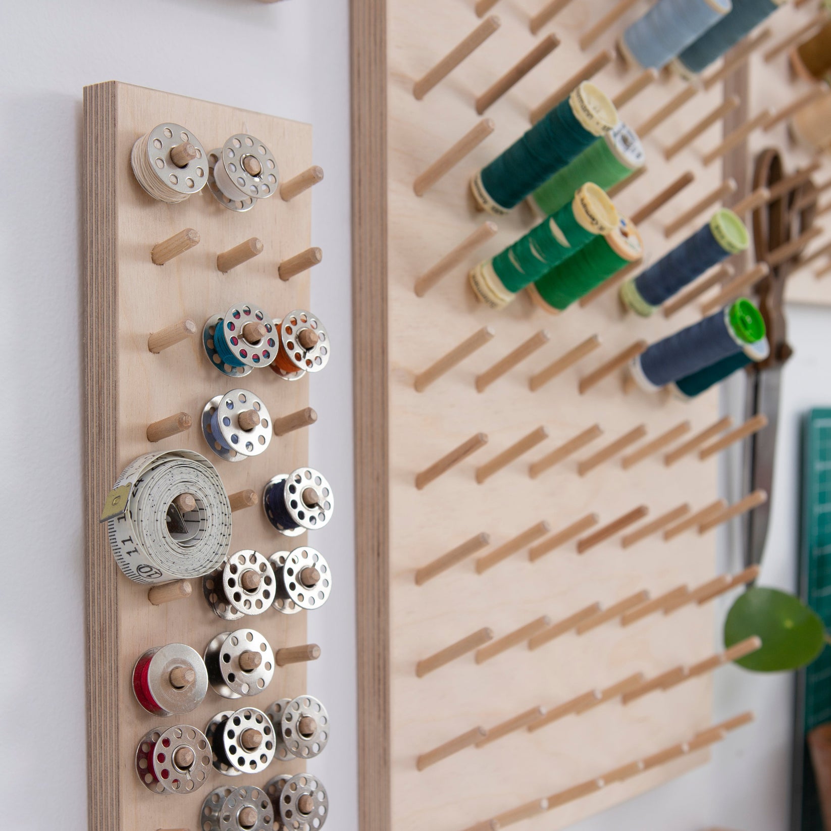 Bobbin Storage | Sewing Pegboard | Wall Mounted Spool Storage – Thread Pegs